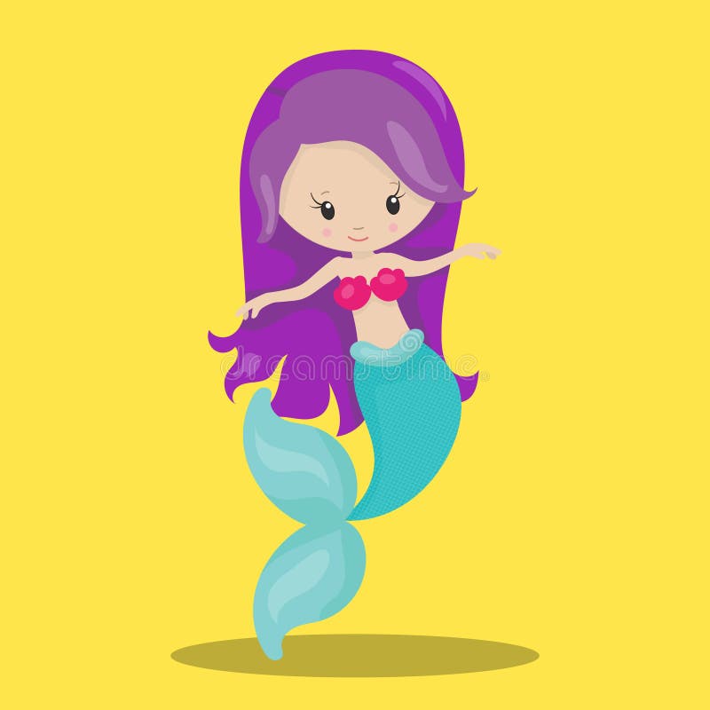 MERMAID VIOLET 02 stock vector. Illustration of violet - 197986635