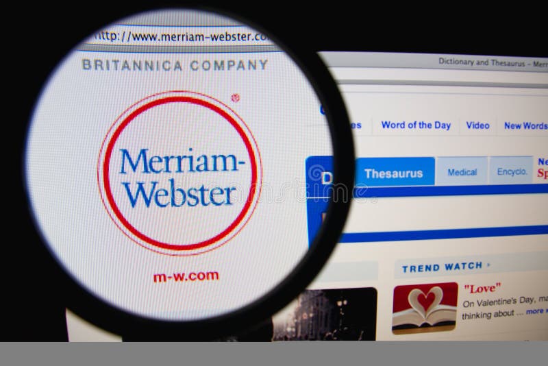 Merriam-Webster foto editorial. Imagen de mundo, homepage - 38874566
