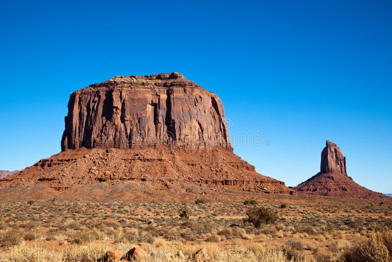 Merrick Butte and Monument Valley Formations, Arizona Stock Photo ...