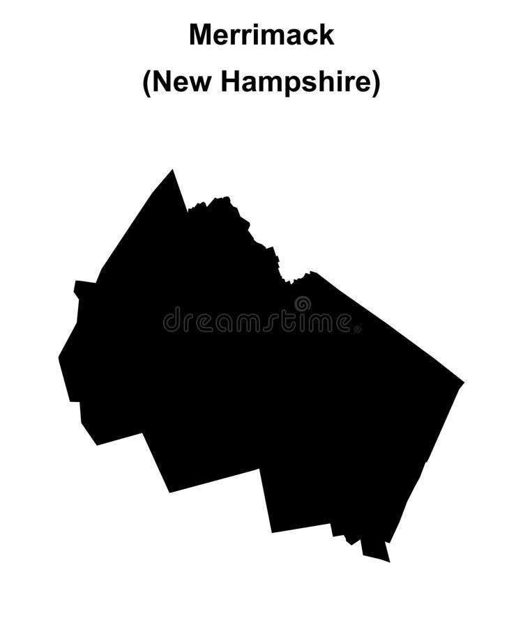 Merrimack outline map stock vector. Illustration of template - 361726598