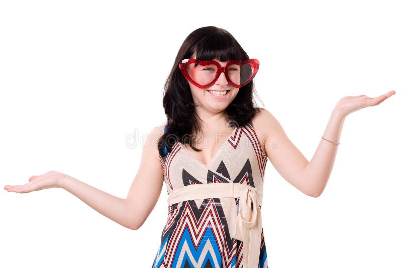 Girl bespectacled stock photo. Image of female, attractive - 12122528