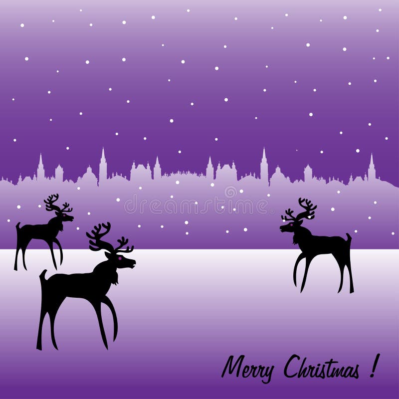 Merry Christmas stock vector. Illustration of horn, design - 17760487