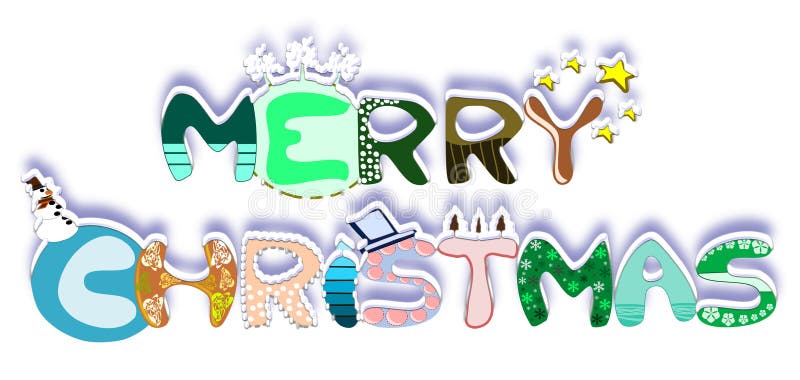 Blue Christmas Letters Merry Stock Illustrations – 2,846 Blue Christmas ...