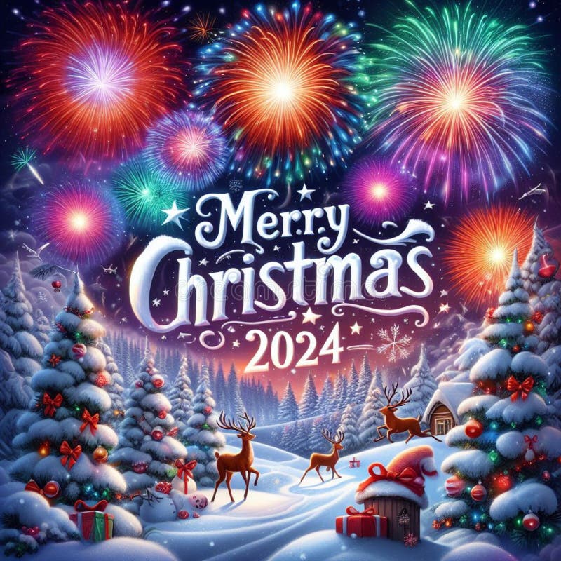Merry christmas 2024 stock photo. Image of 2024, happy - 300927980