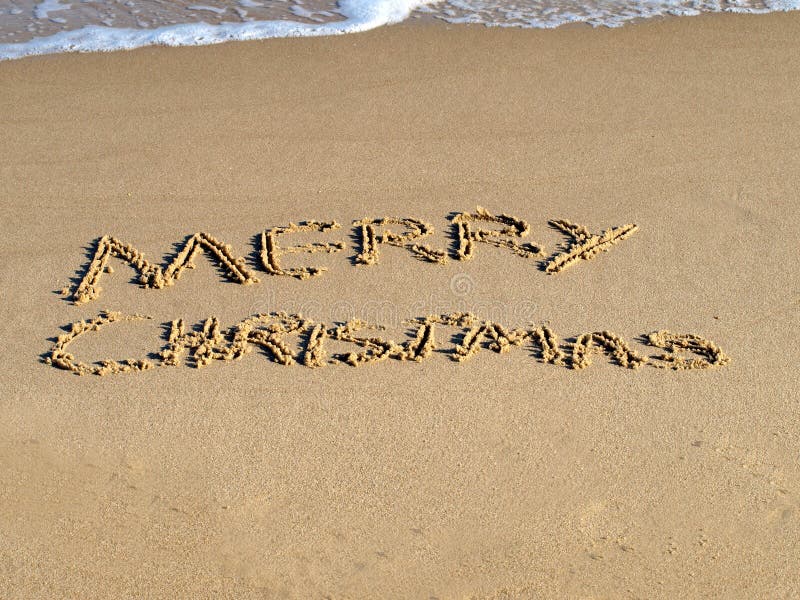 Merry Christmas from the Beach Stock Image - Image of holidays, beach ...