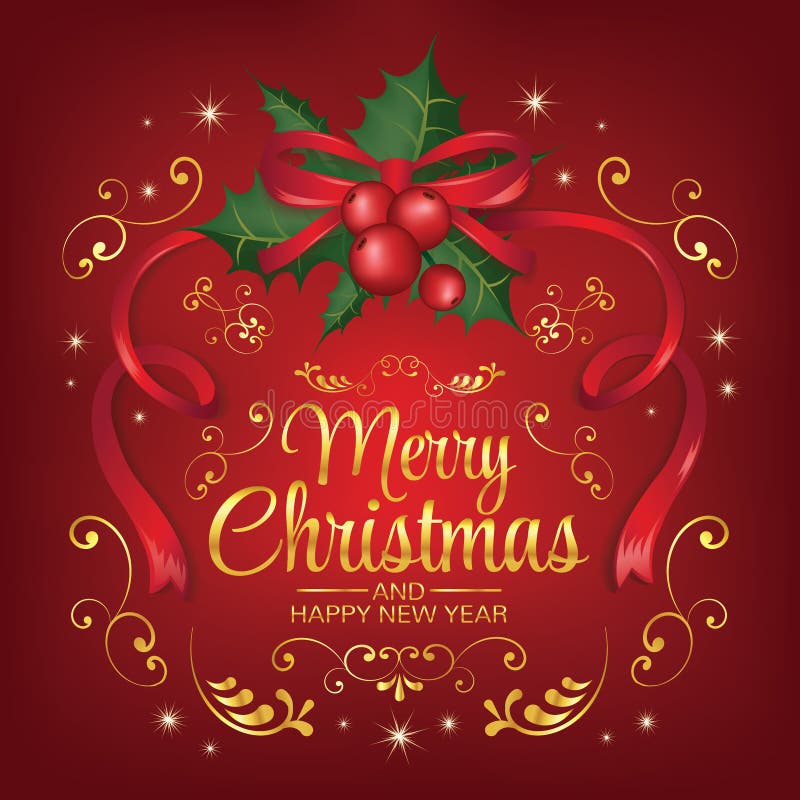 Merry christmas art vector stock vector. Illustration of black - 227810317