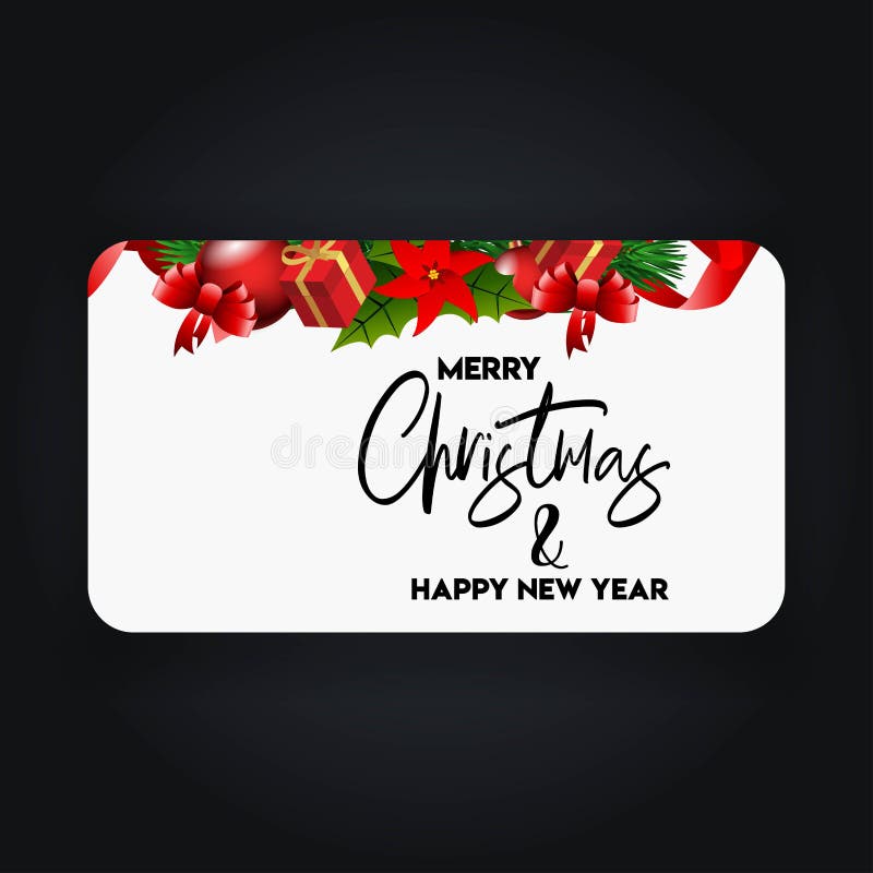 Merry Christmas 2019 Banner Template Stock Vector - Illustration of ...