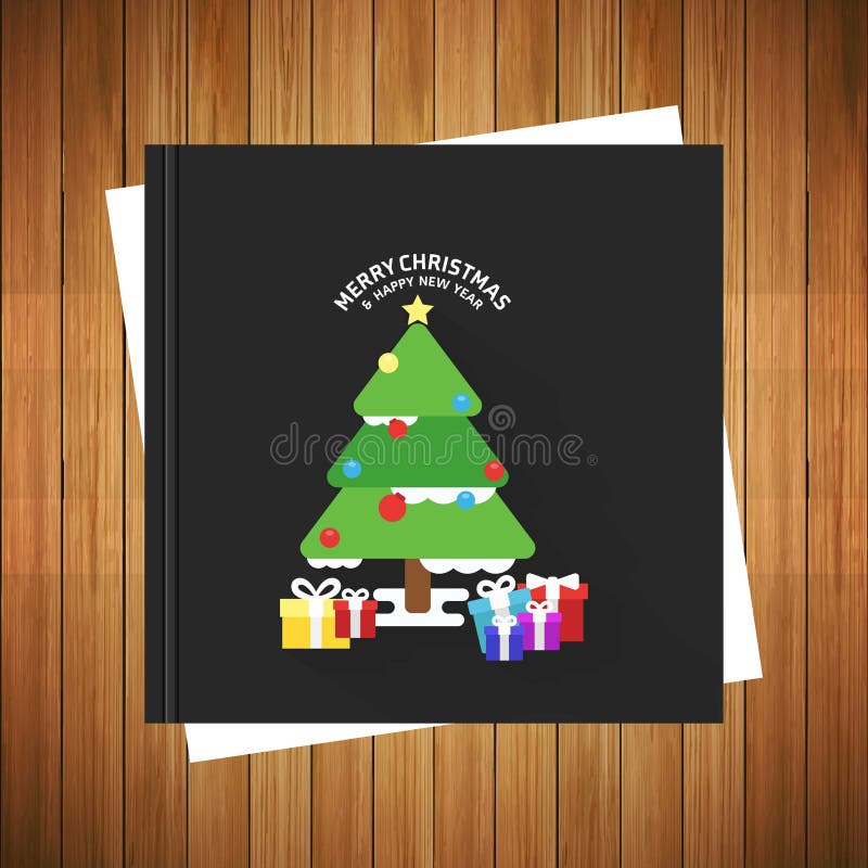 Merry Christmas Card with Creative Design Vector Stock Vector ...