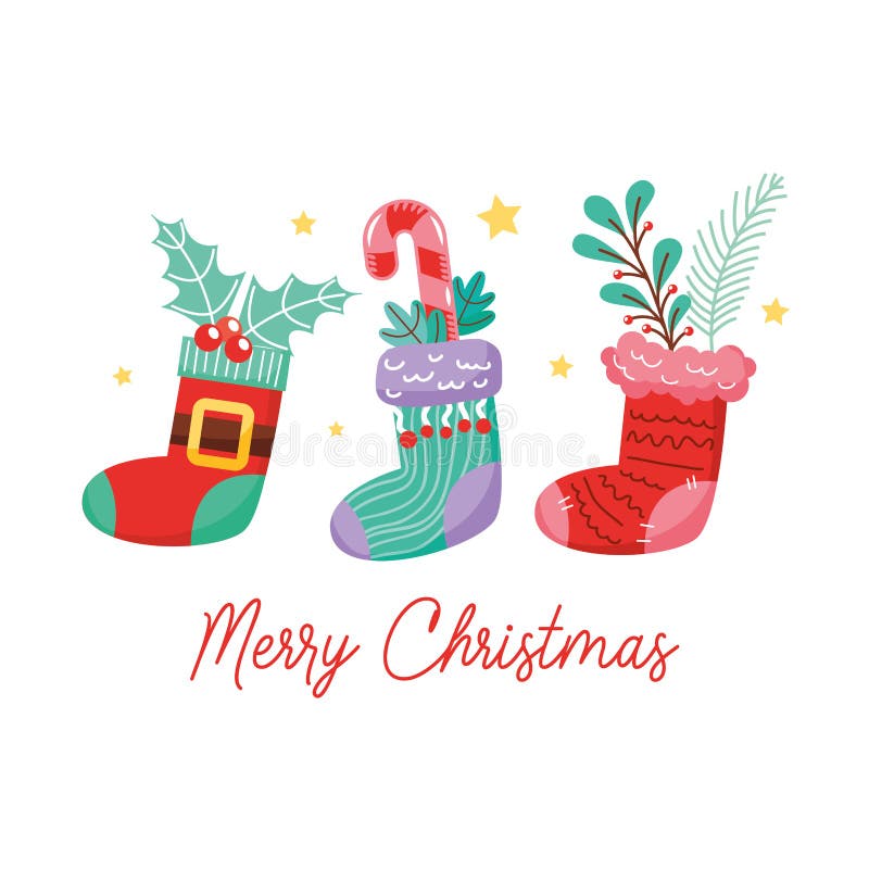 Merry Christmas Card Stock Vector Illustration Of Celebrate 235473157