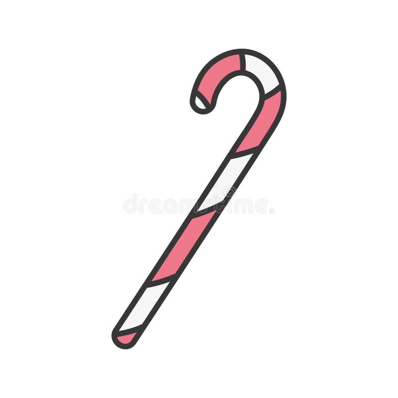 Merry Christmas Celebration Candy Stick Peppermint Snack Stock Vector ...