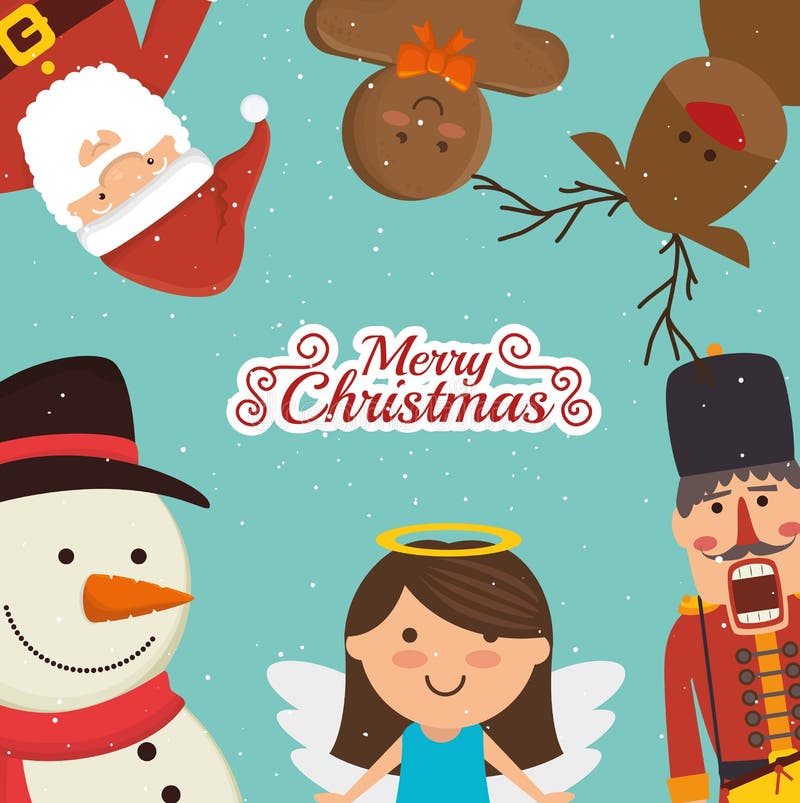 Merry Christmas Colorful Card Stock Vector - Illustration of merry ...