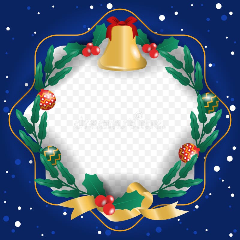 Merry Christmas Cool Blue Background Blank Space Design Stock Vector ...