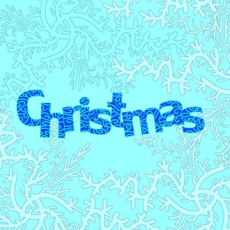 Merry Christmas Design. Frozen Background Stock Illustration ...