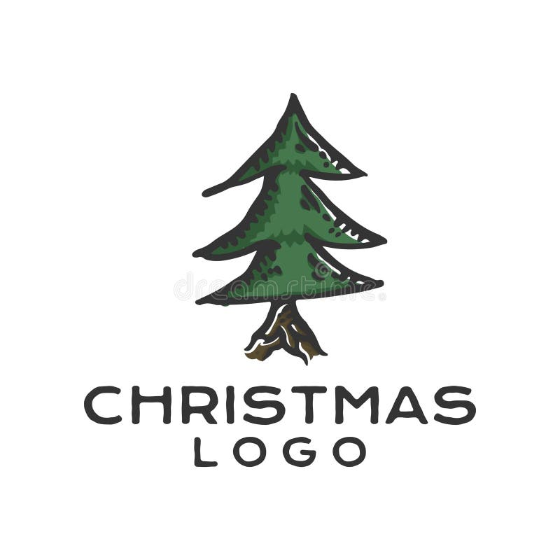 Merry Christmas Design Vector. Christmas Tree Abstract Logo Stock ...