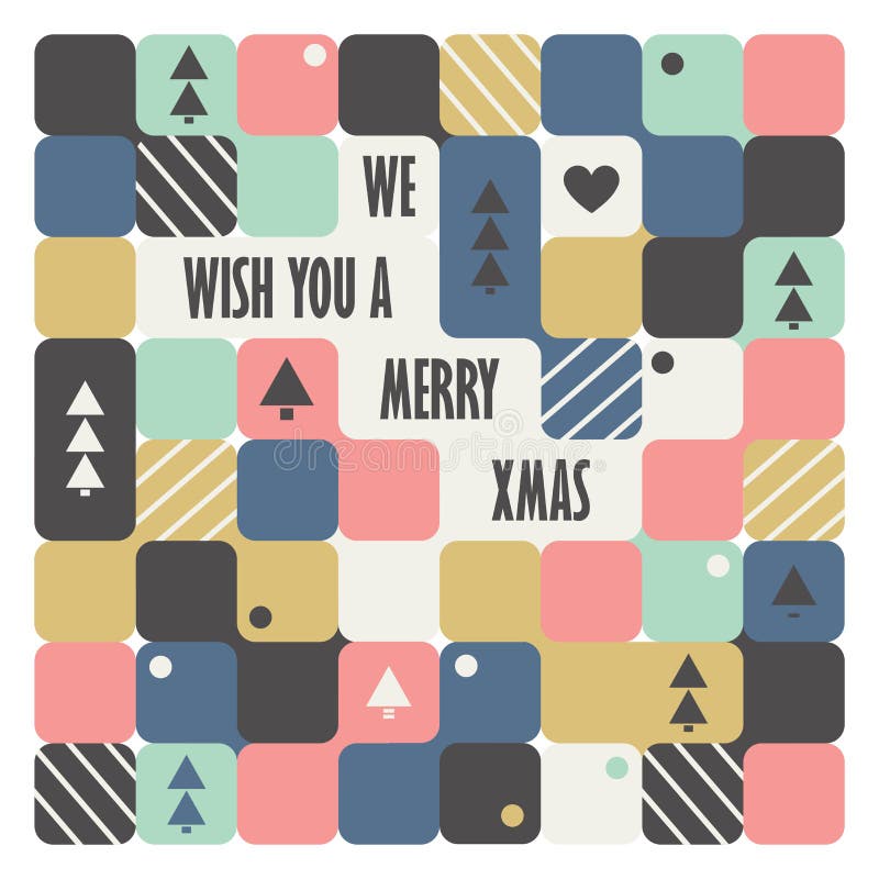 Merry Christmas, Geometric Abstract Background, Poster, Pattern Stock ...