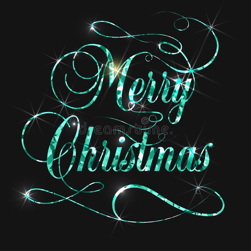 Merry Christmas Gold Glitter Lettering Design. Vector Illustration. EPS ...