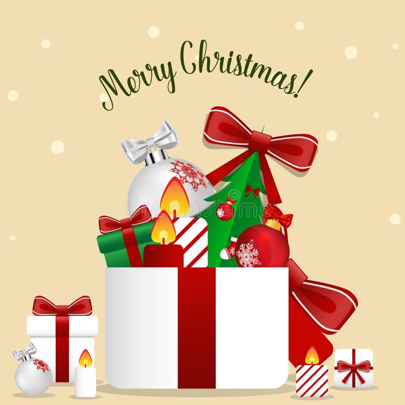 Merry Christmas Greeting Card With Origami Christmas Tree Vector