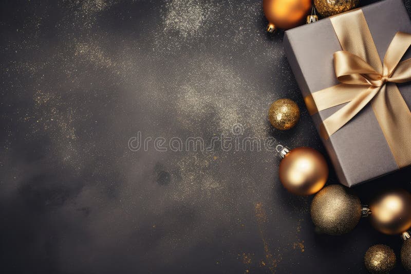 Merry Christmas Greeting with Gift Boxes, Copy Space Stock Illustration ...