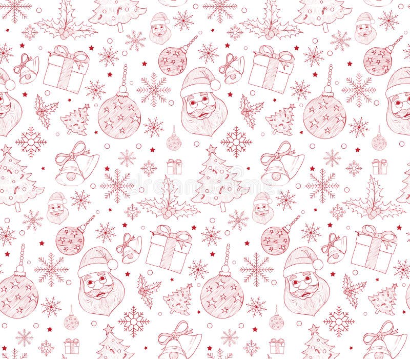 Merry Christmas Greetings Card in Decor Patterns Stock Vector ...