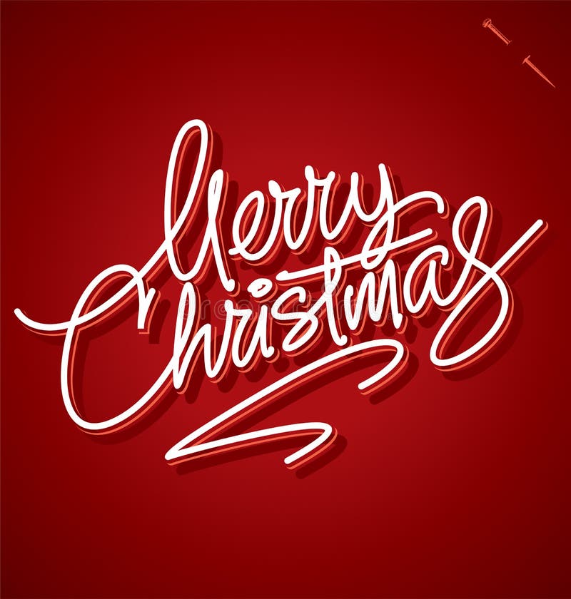 Christmas Hand Lettering (vector) Stock Vector - Illustration of font ...