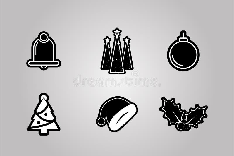 Merry Christmas and Happy New Year Flat Objects Set for Create Stock ... Merry Christmas and Happy New Year Flat Objects Set for Create Stock ...
