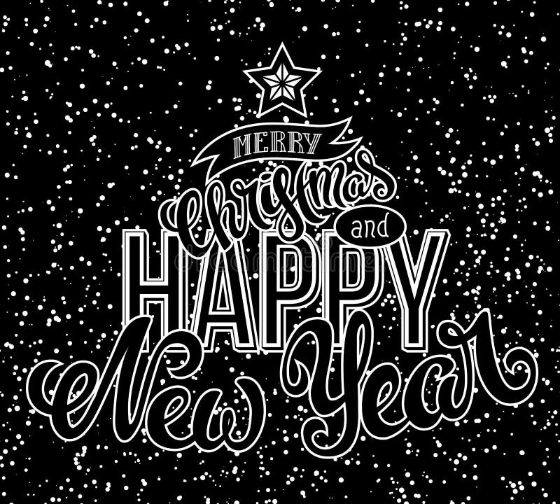 Merry Christmas And Happy New Year Stock Vector Illustration Of Label