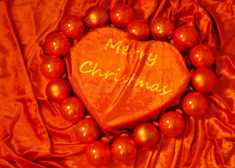 Merry Christmas heart stock image. Image of ornament, ornaments - 7063659