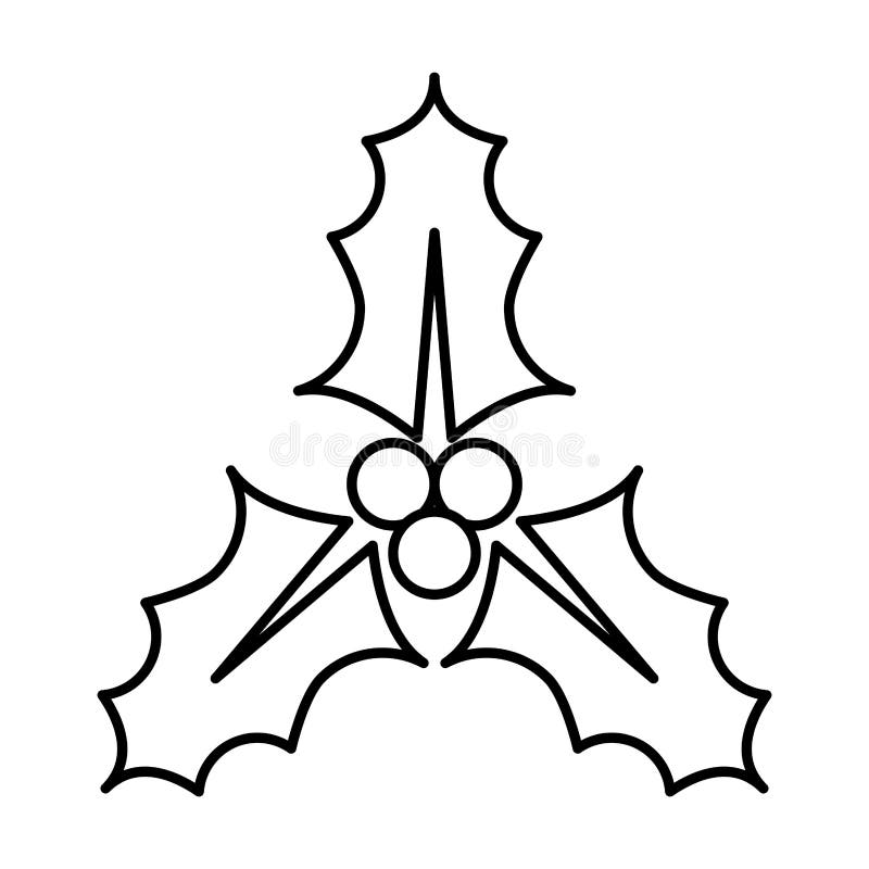 Merry Christmas Leafs and Seeds Stock Vector - Illustration of ...