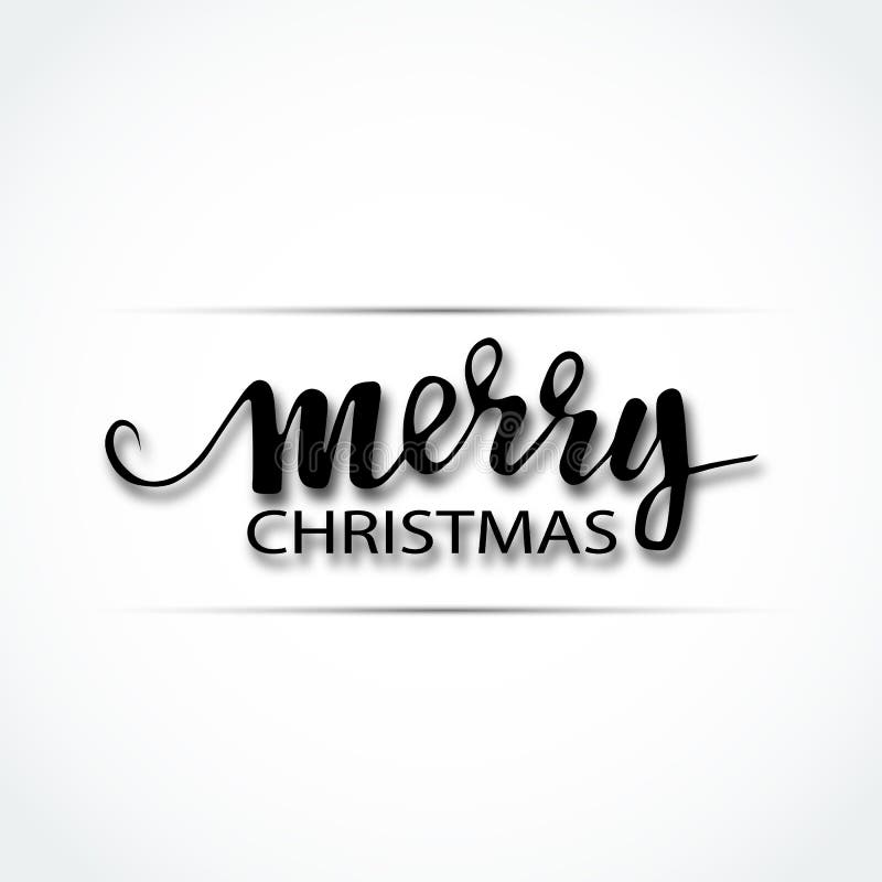 Merry Christmas Lettering Design Stock Vector Illustration Of