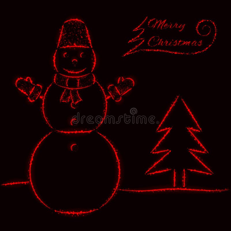 Merry Christmas Lights Card Stock Vector - Illustration of label ...