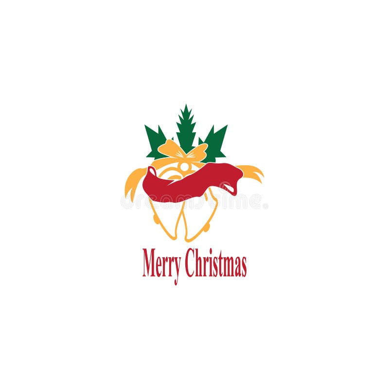 Merry Christmas Logo Vector Template Stock Vector - Illustration of ...