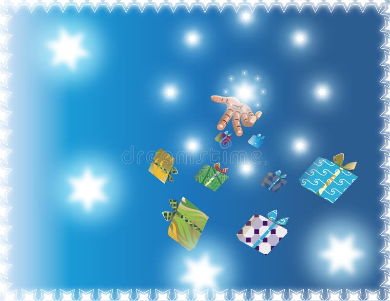 Merry Christmas-2023 Magic Hand Giving Gifts Stock Photo - Image of ...