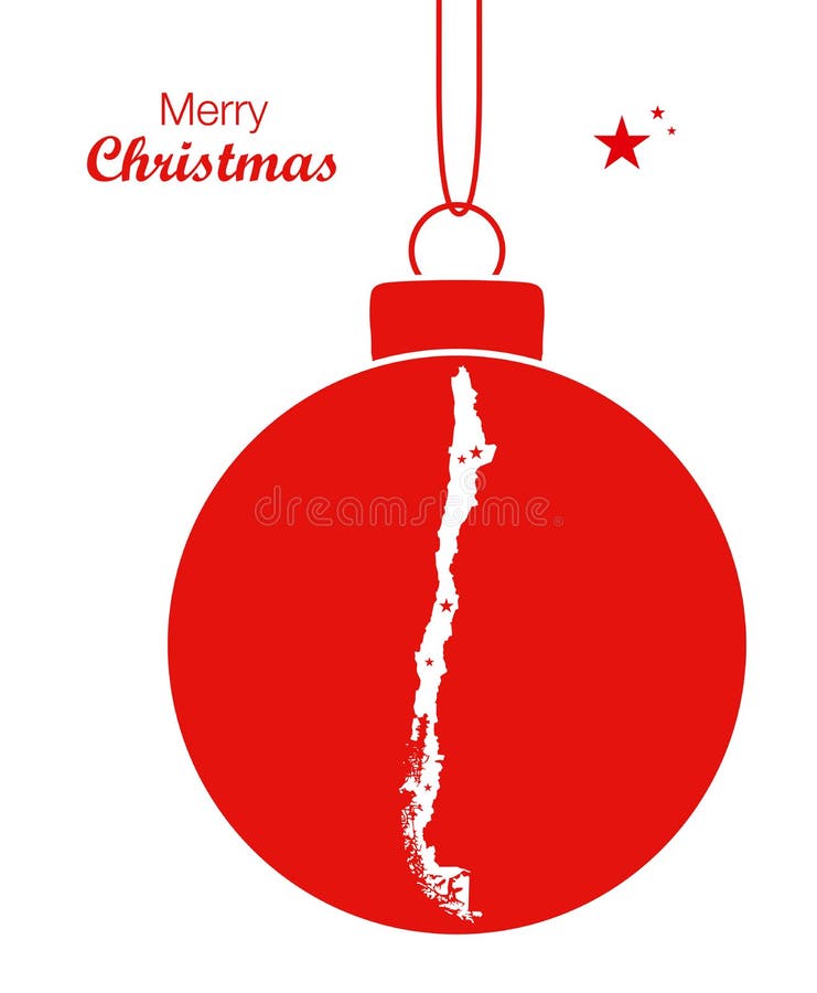Merry Christmas Map Chile stock illustration. Illustration of design ...