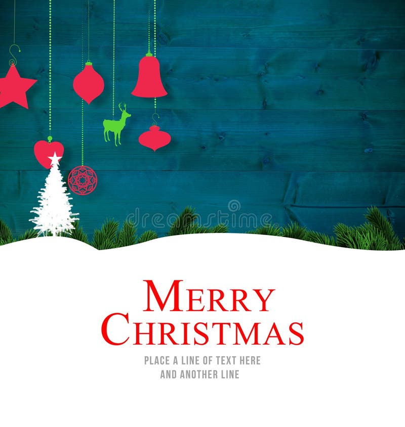 Merry Christmas message stock illustration. Illustration of pattern ...