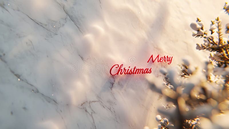 Merry Christmas Message with Frosty Marble Background Stock Image - Image of snowflake, merry ...