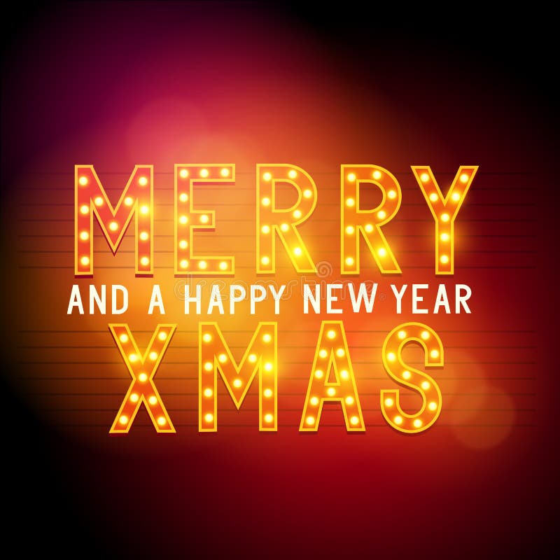 Merry Christmas Message Sign Stock Vector - Illustration of ...