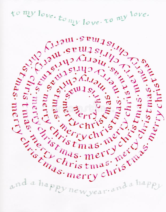 Merry Christmas, My Love, Call Stock Illustration - Illustration of ...