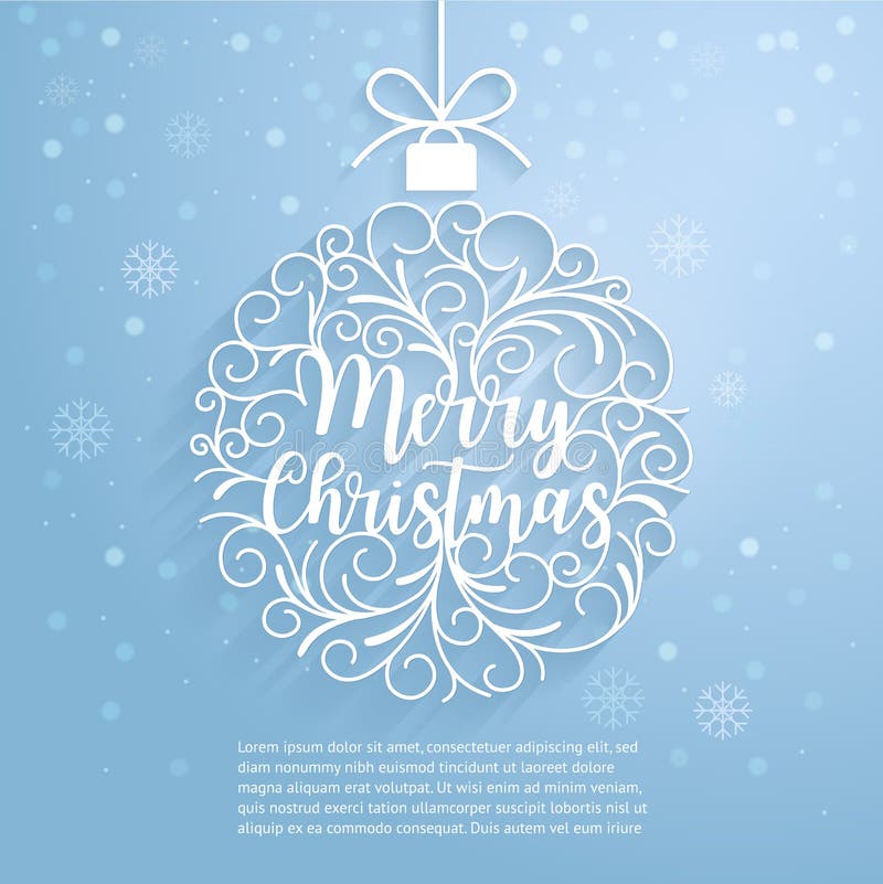 Merry Christmas Paper Cut Art. Vector Illustration. Stock Vector ...