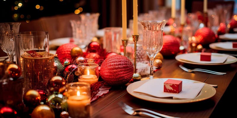 Merry Christmas Party at Home with Christmas Decorations. Generative AI ...