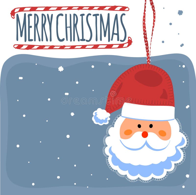 Merry Christmas Post Card with Santa Clause. Stock Vector ...