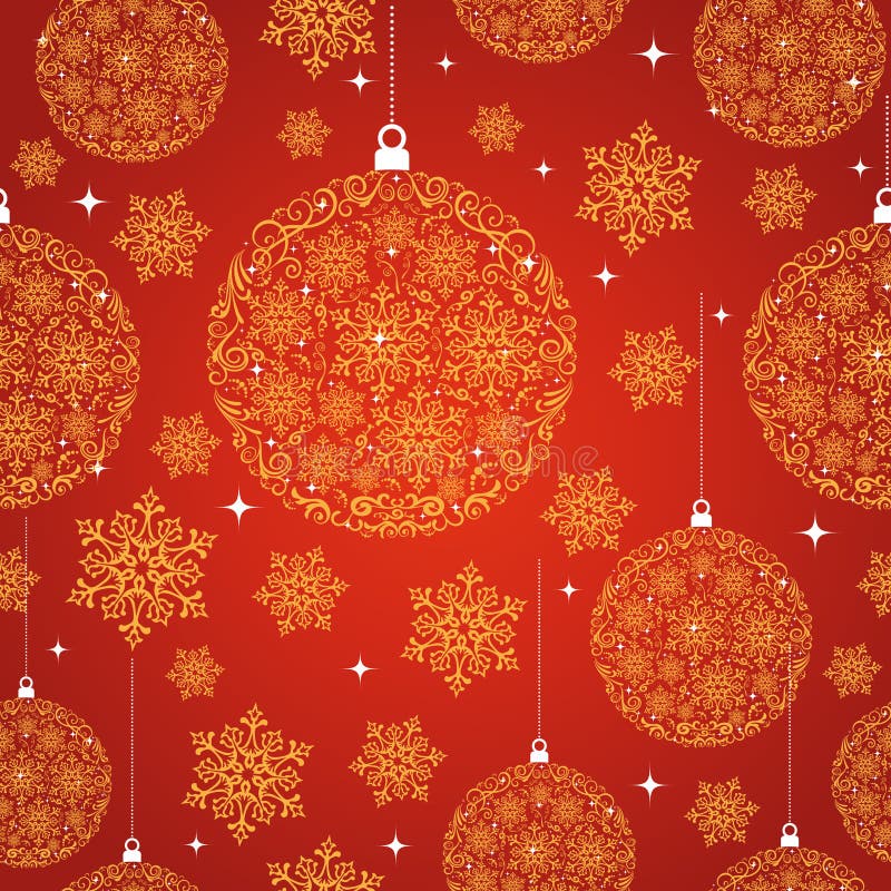 Merry Christmas Red Seamless Pattern Background. Stock Vector ...