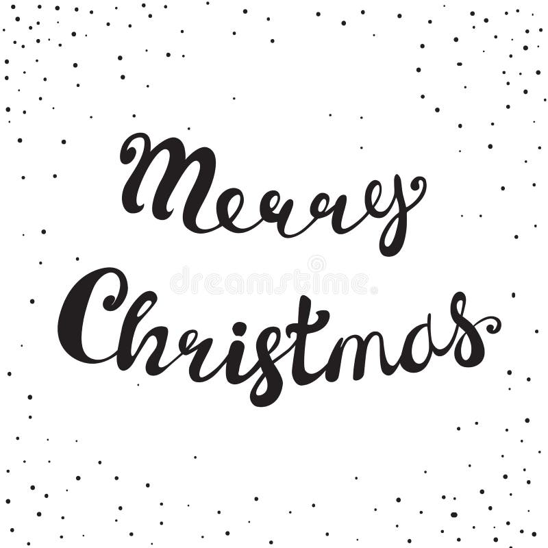 Merry Christmas Retro Lettering Composition Stock Vector - Illustration ...