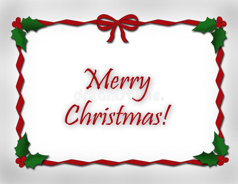 Season S Greetings And Ribbon Stock Illustration - Illustration of ...