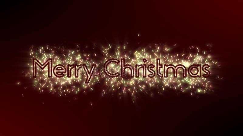 Merry Christmas Golden Text Animation With Sparkling Christmas Letters