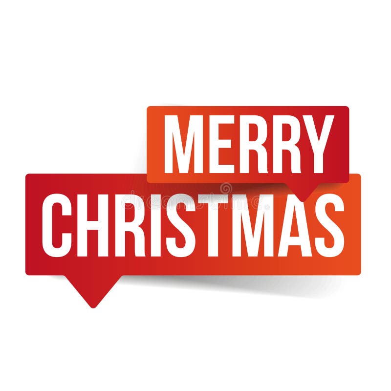 Merry Christmas Speech Bubble Stock Vector - Illustration of speech ...