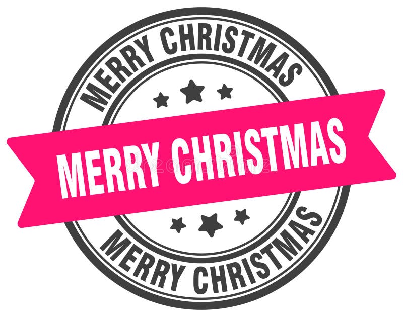 Merry Christmas Stamp. Merry Christmas Label on Transparent Background ...