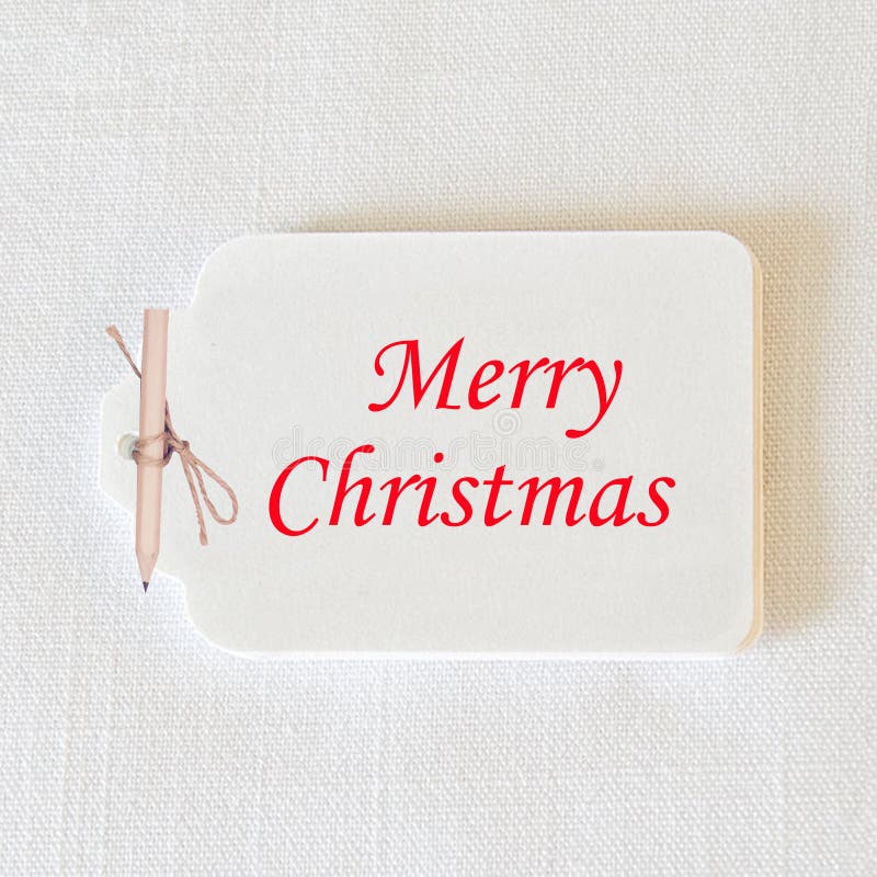 Merry Christmas tag stock photo. Image of background - 95760492
