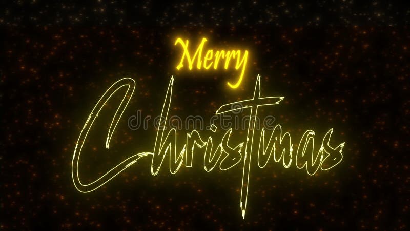 Merry Christmas Text Font with Neon Light. Merry Christmas Text ...