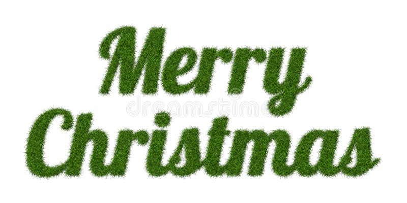 Merry Christmas Cursive Grass Text Stock Photo - Image of calligraphy ...