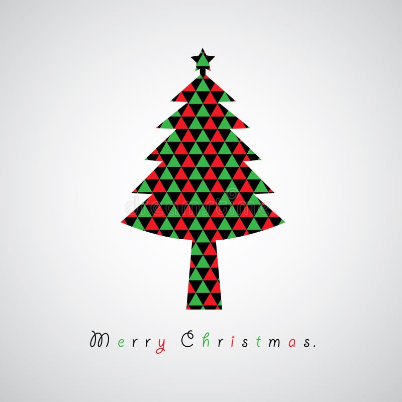 Merry Christmas Tree Symbol Stock Vector - Illustration of merry ...